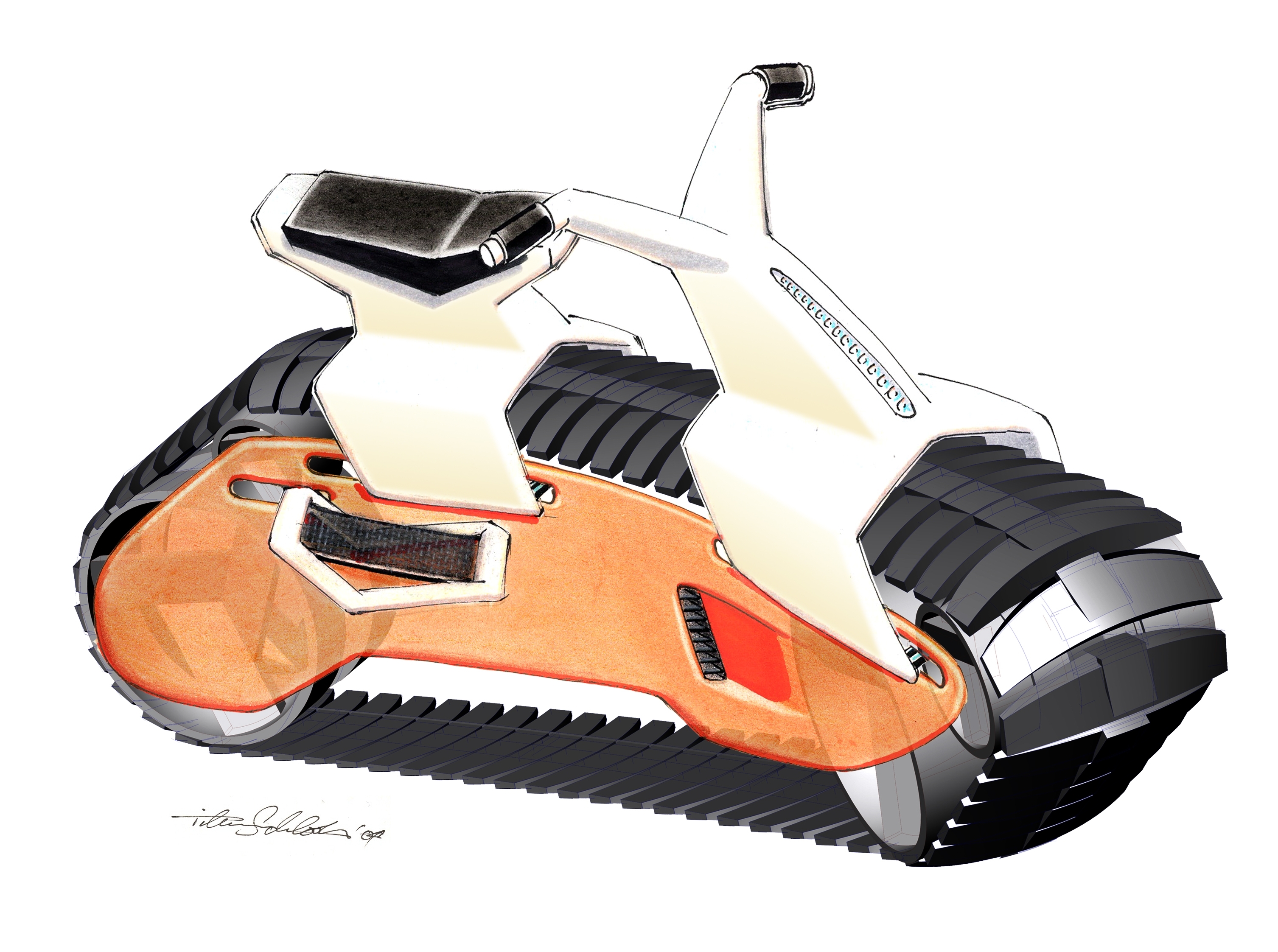 steerable caterpillar motorcycle Hyanide concept | Tilmann Schlootz ...